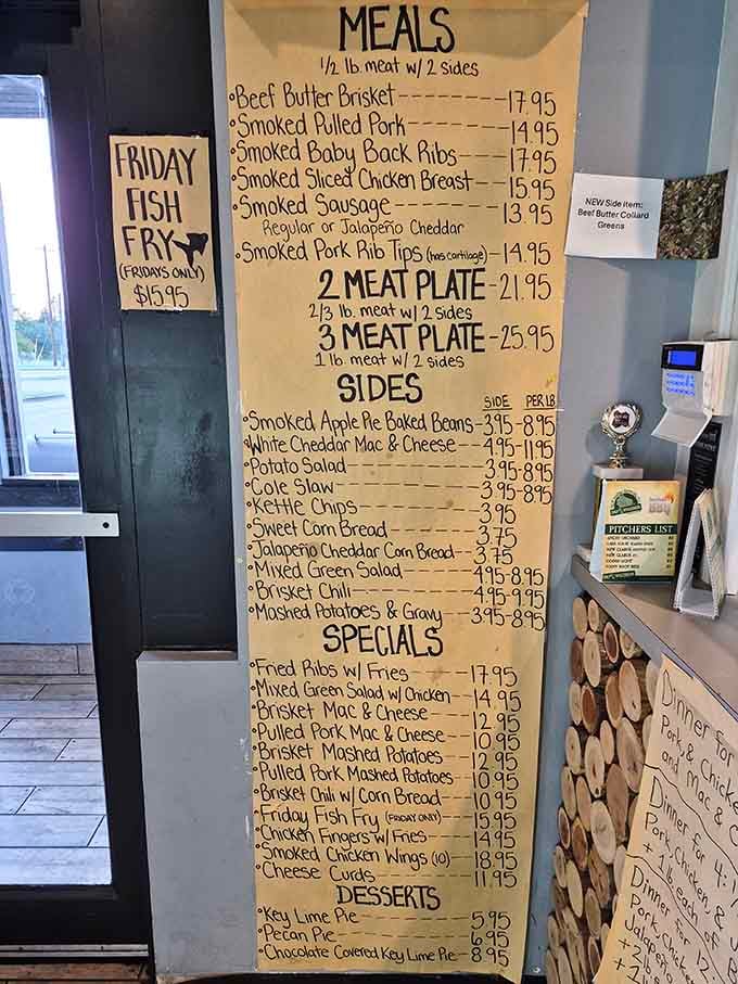 Hand-written menus are a sign of confidence: the food changes, the quality doesn't waver.