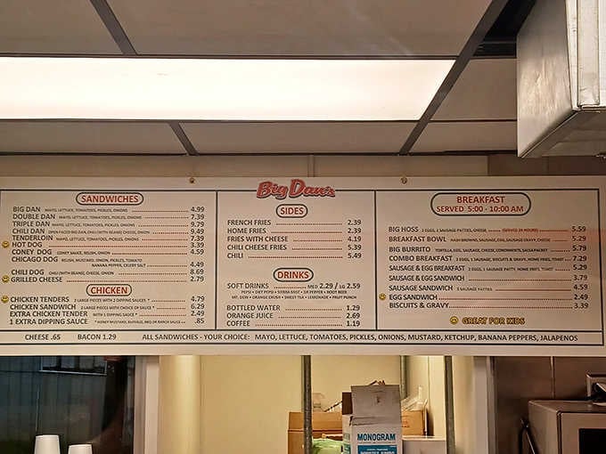 A menu board that doesn't require a decoder ring, just an appetite and some good old-fashioned decision-making.