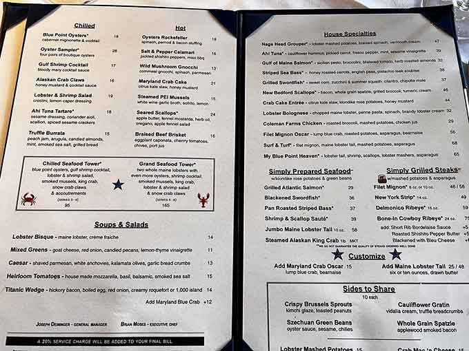 When the menu includes both Alaskan King Crab and Blackened Swordfish, you know decisions are about to get deliciously difficult.