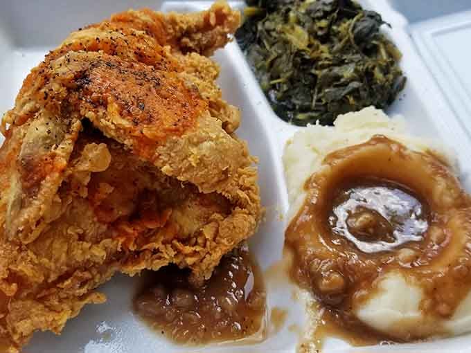 Golden, crispy perfection with sides that understand the assignment: comfort food done right.