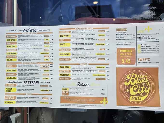 This menu board is like a greatest hits album, except every track is a sandwich masterpiece waiting to happen.