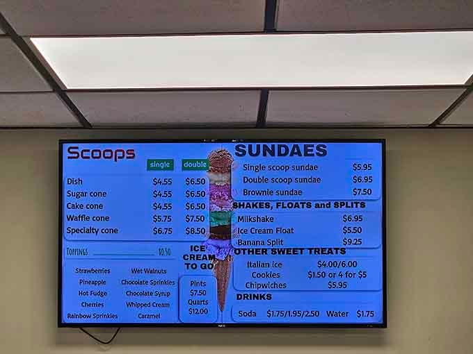 This menu board is basically a choose-your-own-adventure novel, except every ending involves brain freeze and happiness.
