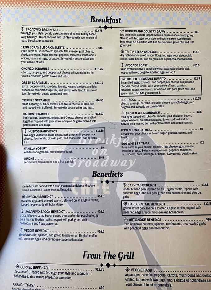 This menu reads like a greatest hits album of breakfast, and every track is a certified banger.