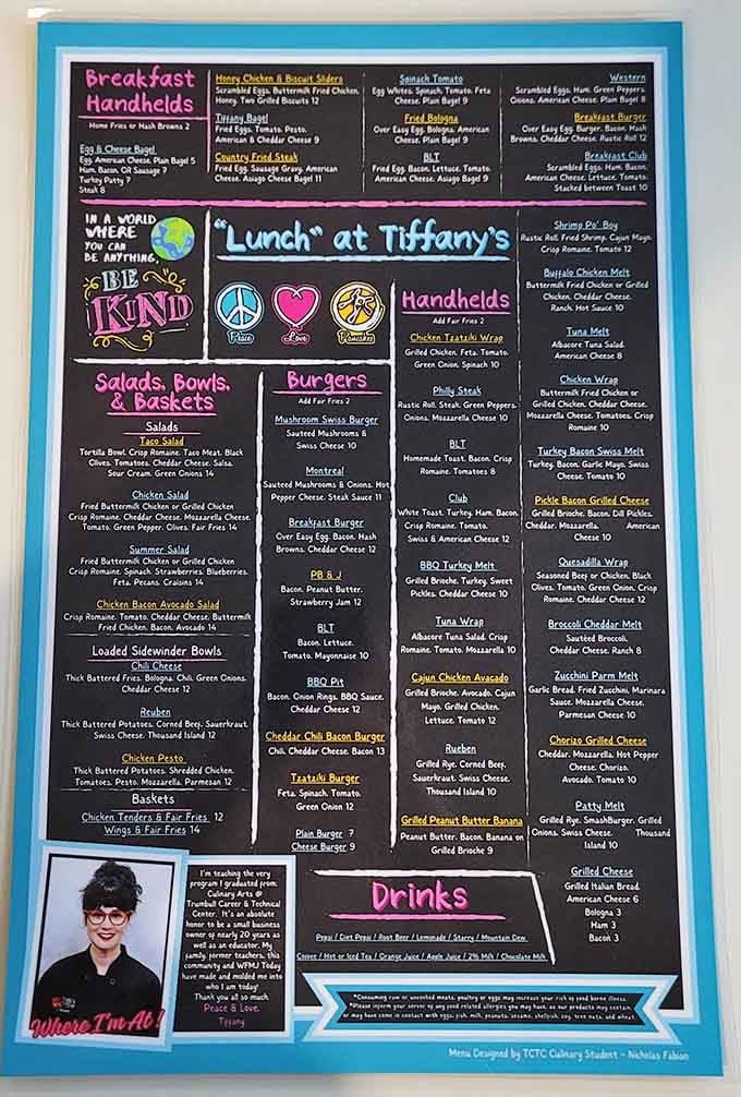 When a menu board radiates this much personality and variety, you know someone's having fun in the kitchen.