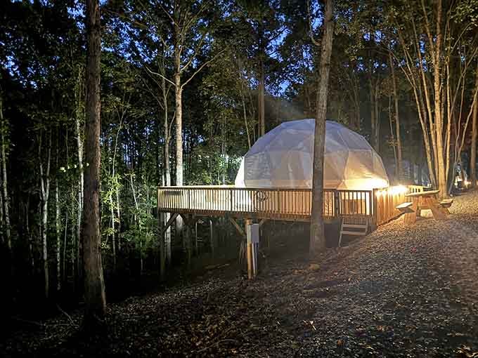 When the dome glows at night like a friendly UFO, you'll understand why neighbors back home seem boring.