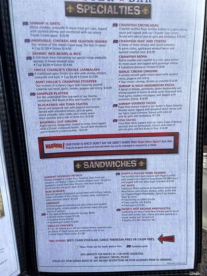 The menu doesn't whisper suggestions, it shouts delicious possibilities that'll make your stomach do backflips.