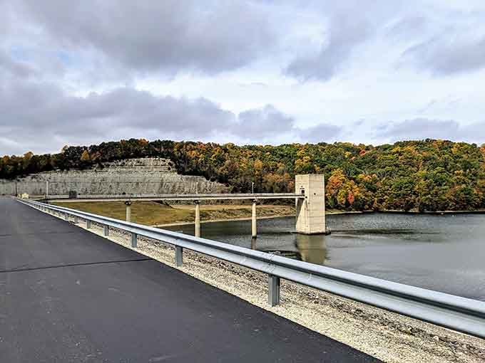 The Brookville Dam stands as proof that humans occasionally get things spectacularly right when working with nature.