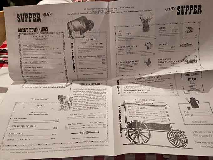 This menu reads like a wildlife documentary you can actually eat, featuring creatures you've only seen on nature shows.