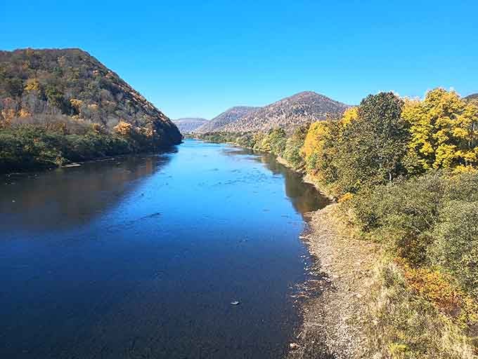 The West Branch Susquehanna knows exactly how to frame itself between mountains that refuse to quit.