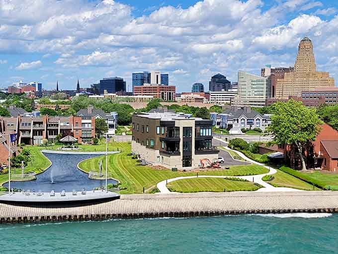 The waterfront transformation showcases modern living with skyline views that rival any Great Lakes destination you can name.
