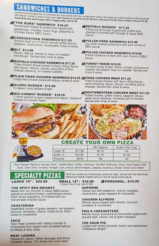 When the menu offers everything from Spicy BBQ Brisket pizza to Taco pizza, decision-making becomes delightfully impossible.