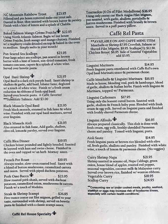 This menu reads like a greatest hits album of Italian cuisine, with a few surprise tracks that'll knock your socks off.