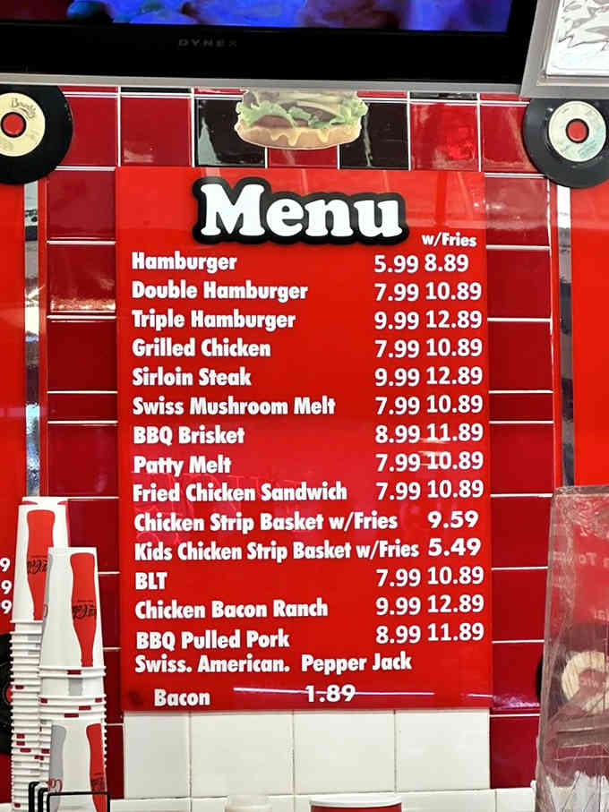 When your menu doubles as wall art, you know someone's committed to the aesthetic and the appetite.