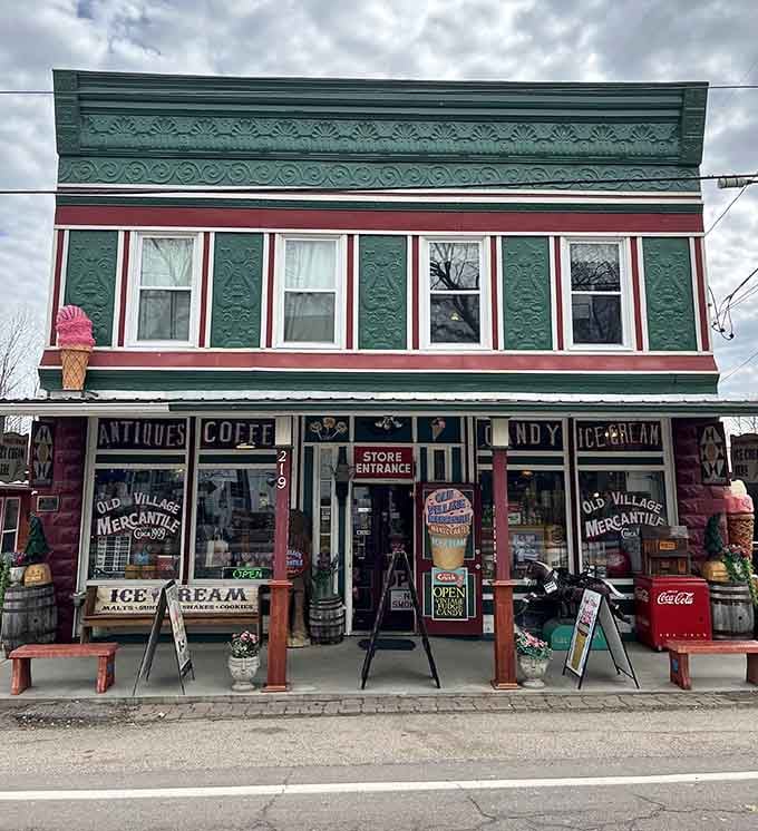 That pressed tin ceiling detail proves they really don't make 'em like they used to, literally and figuratively.