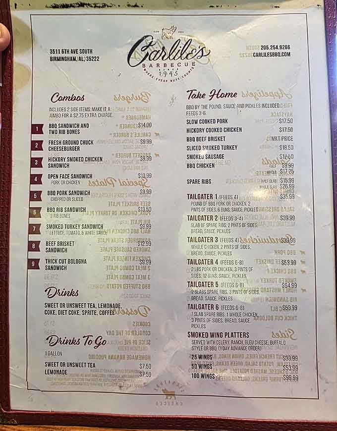 This menu reads like a greatest hits album of Southern barbecue, and every track is a winner.