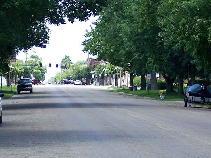 Tree-lined streets and quiet charm make you wonder where they're hiding all those giant objects.