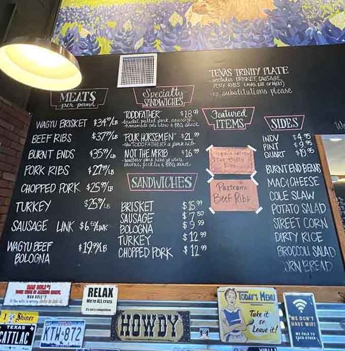 That chalkboard menu is like a choose-your-own-adventure book, except every choice leads to deliciousness and sticky fingers.