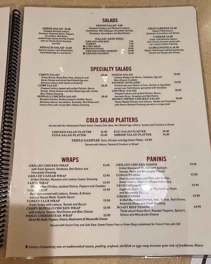 This menu reads like a greatest hits album, every page promising something worth ordering twice.