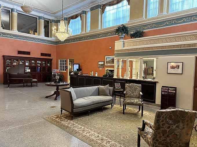 Step into a lobby that makes airport hotel chains weep with envy and question their life choices entirely.