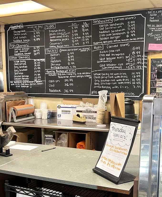 When the menu's written on a chalkboard, you know someone's paying attention to what's actually fresh today.