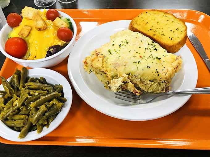 That seafood lasagna is layered with more love than your favorite aunt's holiday casserole ever was.