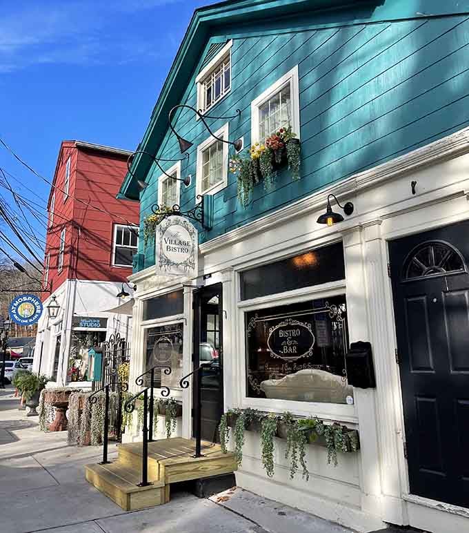 When your building's paint job is this cheerful, you know the food inside takes itself seriously in all the right ways.