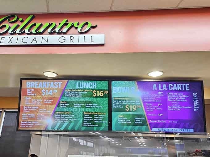 When a gas station menu looks this good, you know you've stumbled onto something special.
