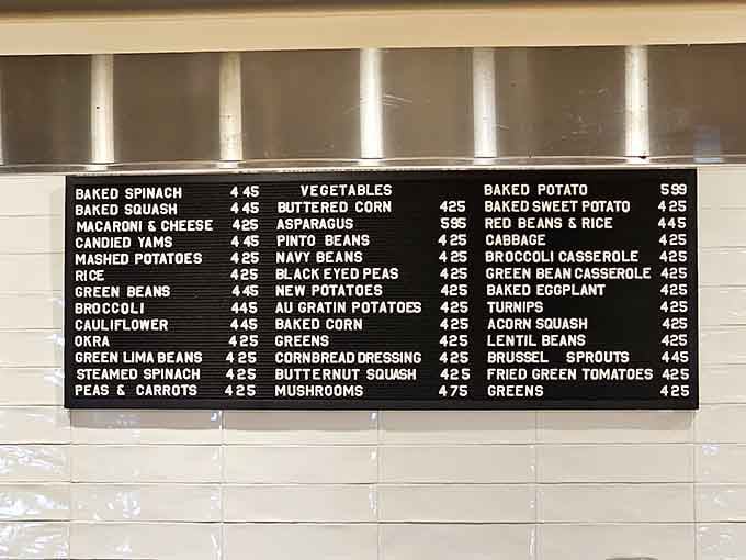 When the vegetable board reads like a Southern family reunion guest list, you know you're in the right place.