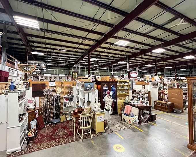 Each dealer booth tells its own story, creating a curated maze of vintage wonders waiting to be discovered.