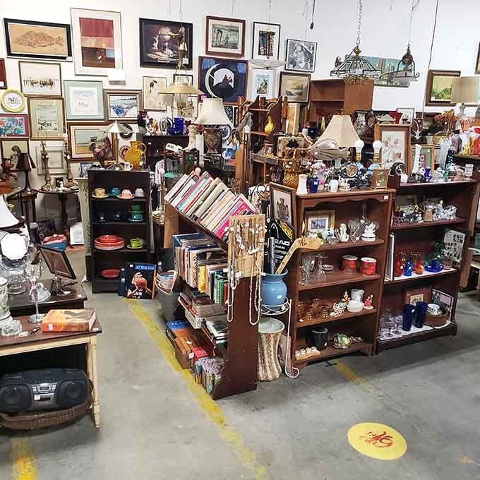 One dealer's booth becomes a miniature museum where every shelf tells stories your grandparents would recognize in a heartbeat.