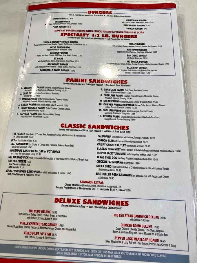This menu reads like the greatest hits of American comfort food, no skipping tracks allowed here.