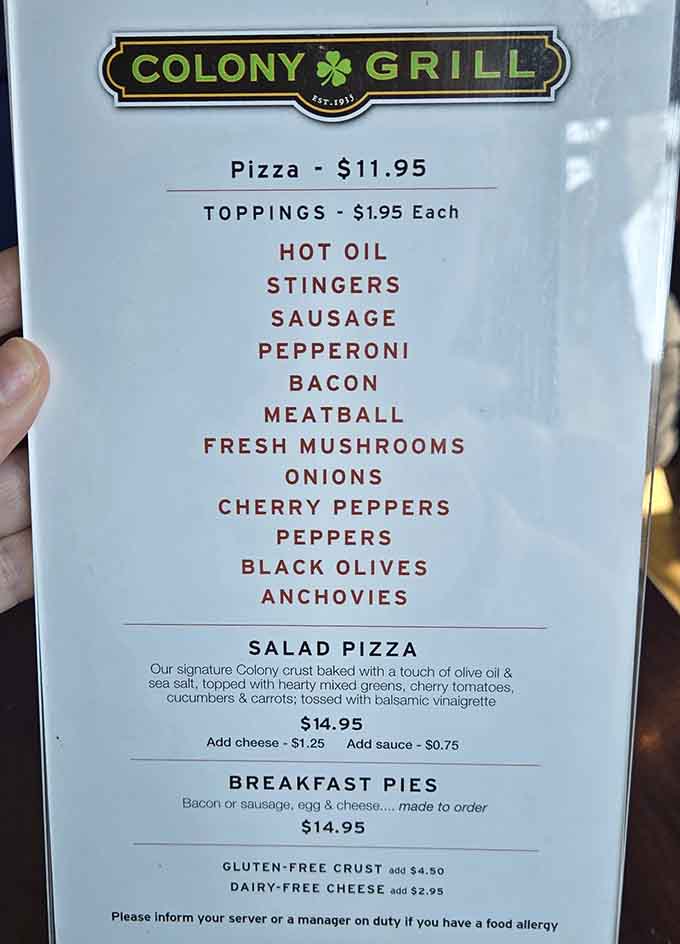 Simple menu, serious results: hot oil and stingers are the secret weapons of Colony Grill devotees.