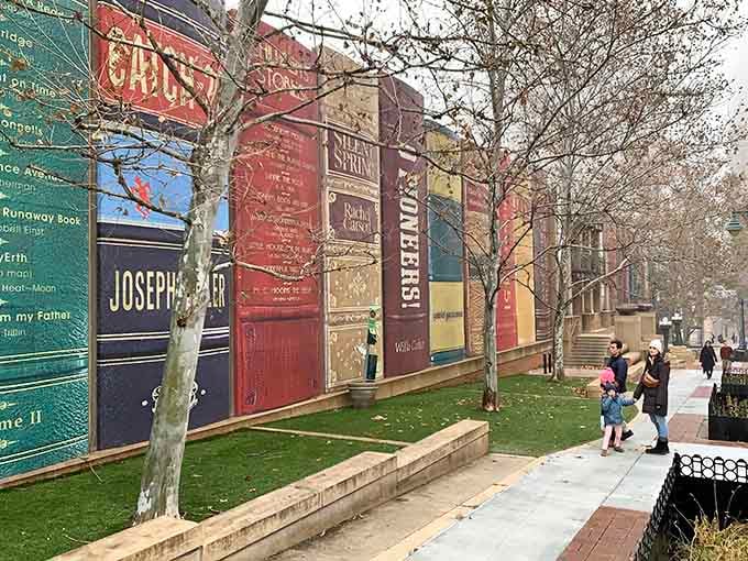 Even bare winter branches can't diminish the colorful literary spectacle that greets downtown Kansas City visitors daily.