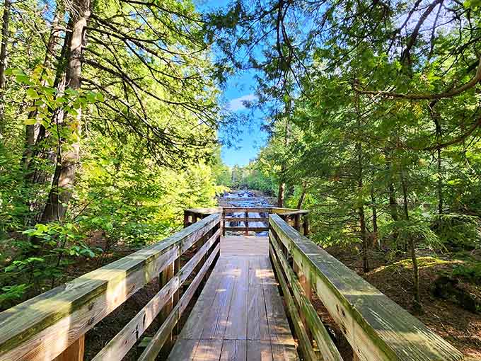 This wooden walkway leads to views that'll make your Instagram followers actually believe you have your life together.
