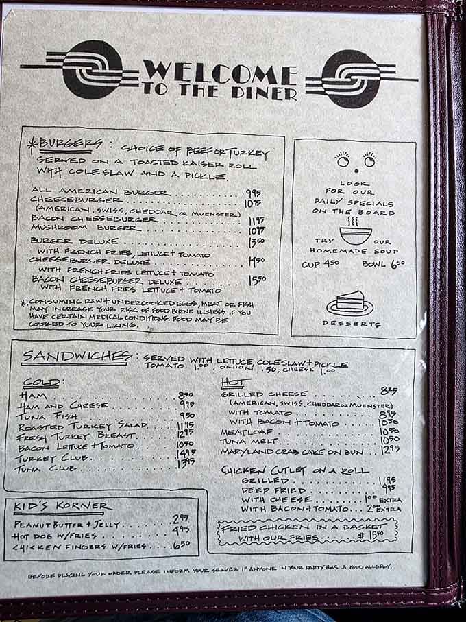 That handwritten menu proves the best food doesn't need fancy fonts, just honest descriptions and good taste.