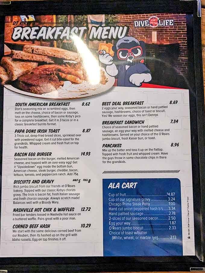 That breakfast menu featuring Papa Don's Irish Toast and Nashville Hot Chix & Waffles is calling your name loudly.