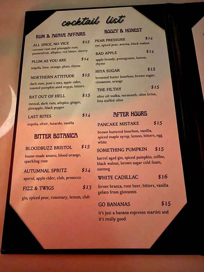 When a menu features drinks called "Bat Out of Hell" and "Go Bananas," you know you're in for an adventure.