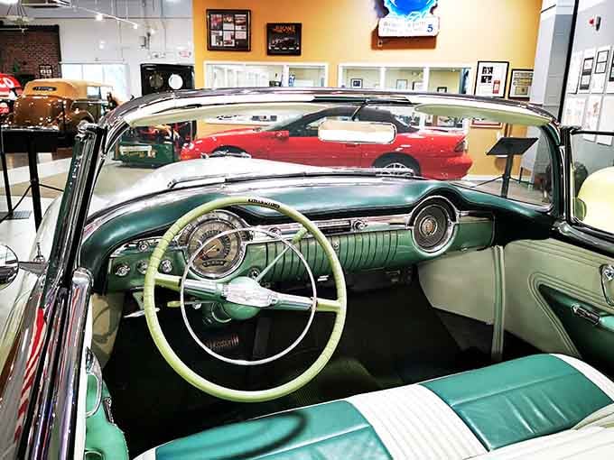 That steering wheel's bigger than most modern apartments, and the dashboard actually has personality to spare.