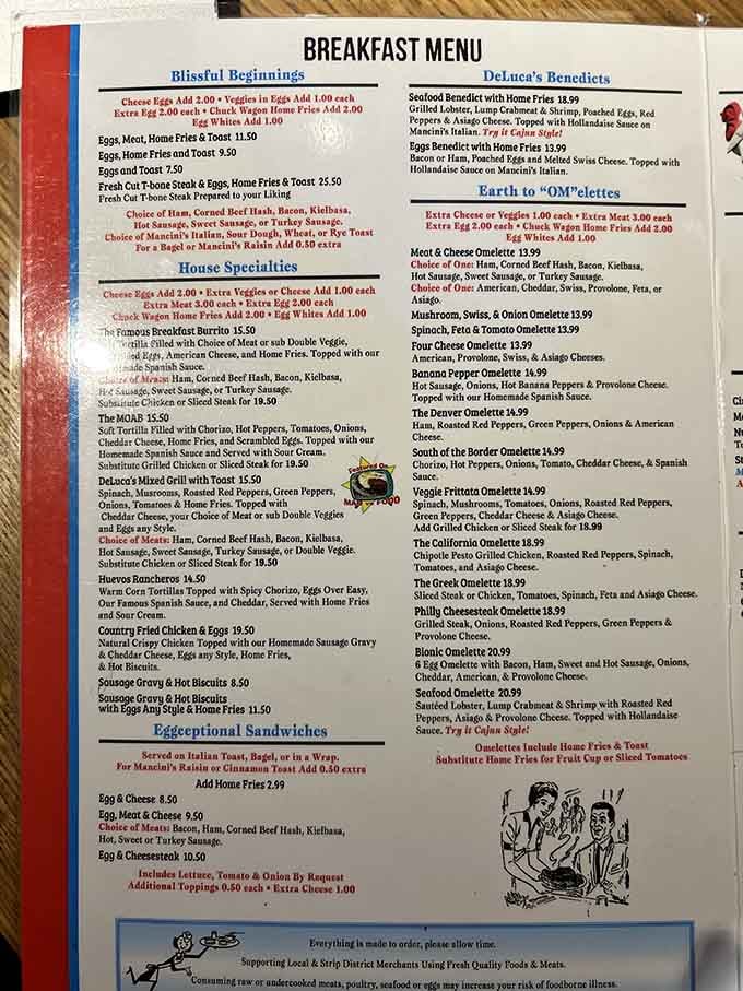 This menu reads like the greatest hits of breakfast, and every song's a chart-topper worth ordering.