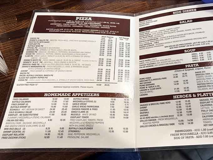 When the menu requires this much reading, you know you're in for some delicious decision-making paralysis.