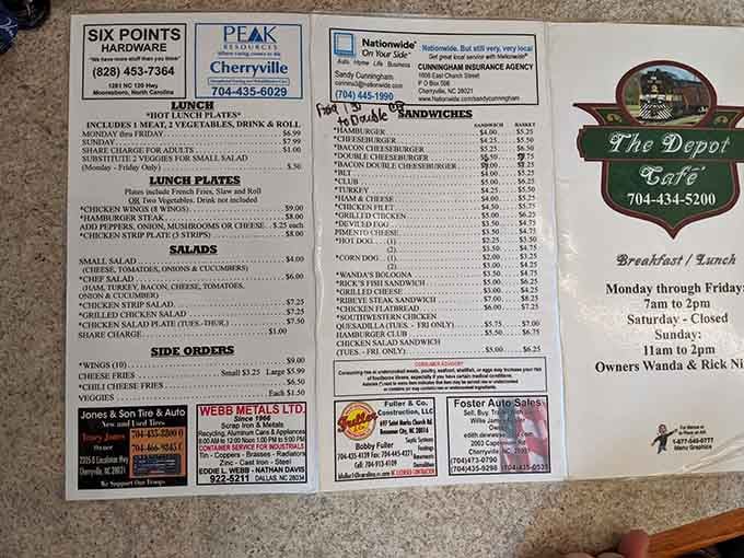 This menu is your roadmap to Southern comfort, where every choice leads to happiness and loose pants.