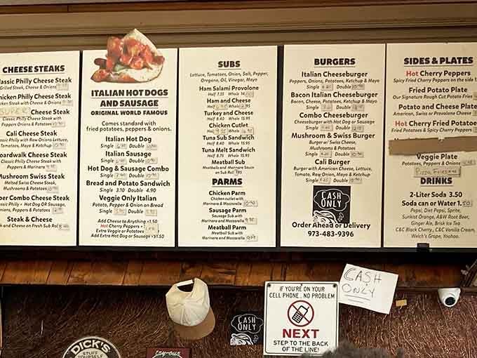 This menu board is a masterclass in doing what you do best without apology or unnecessary complications.