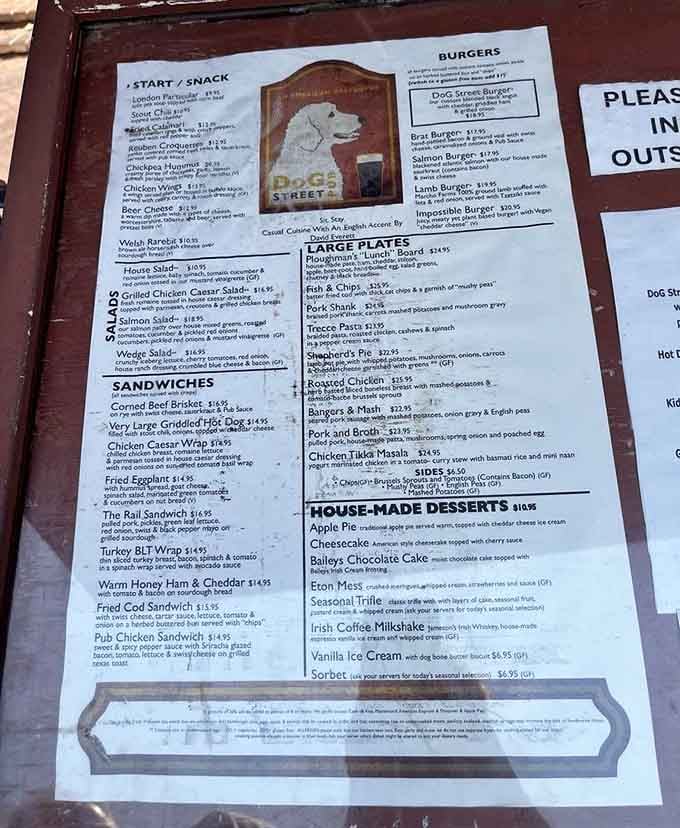 When a menu includes both Chicken Tikka Masala and a Very Large Grilled Hot Dog, you know they're not messing around with variety.