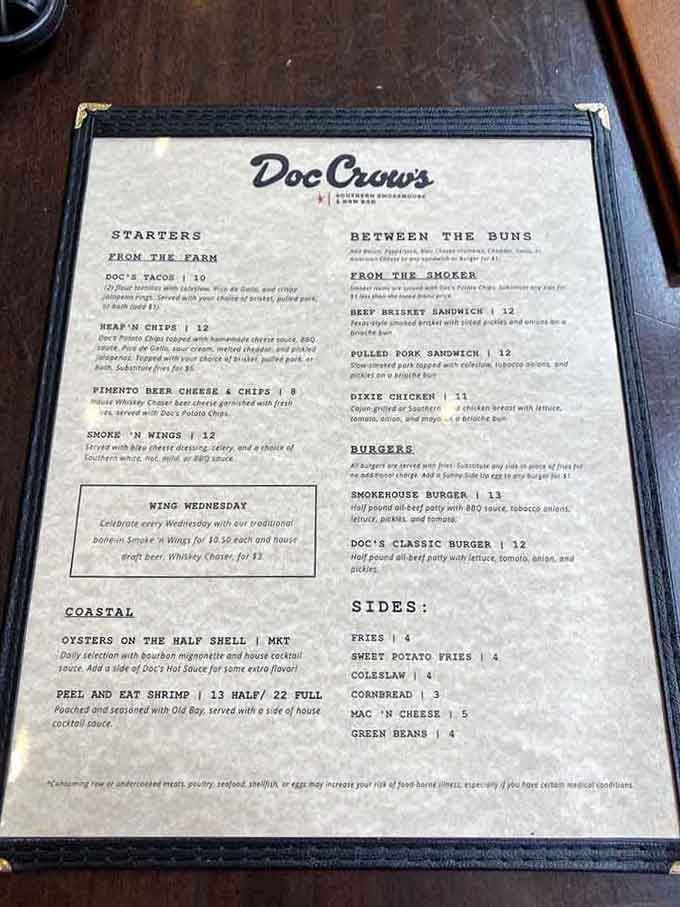 When a menu offers both smoked meats and oysters on the half shell, you know someone's thinking outside the box.