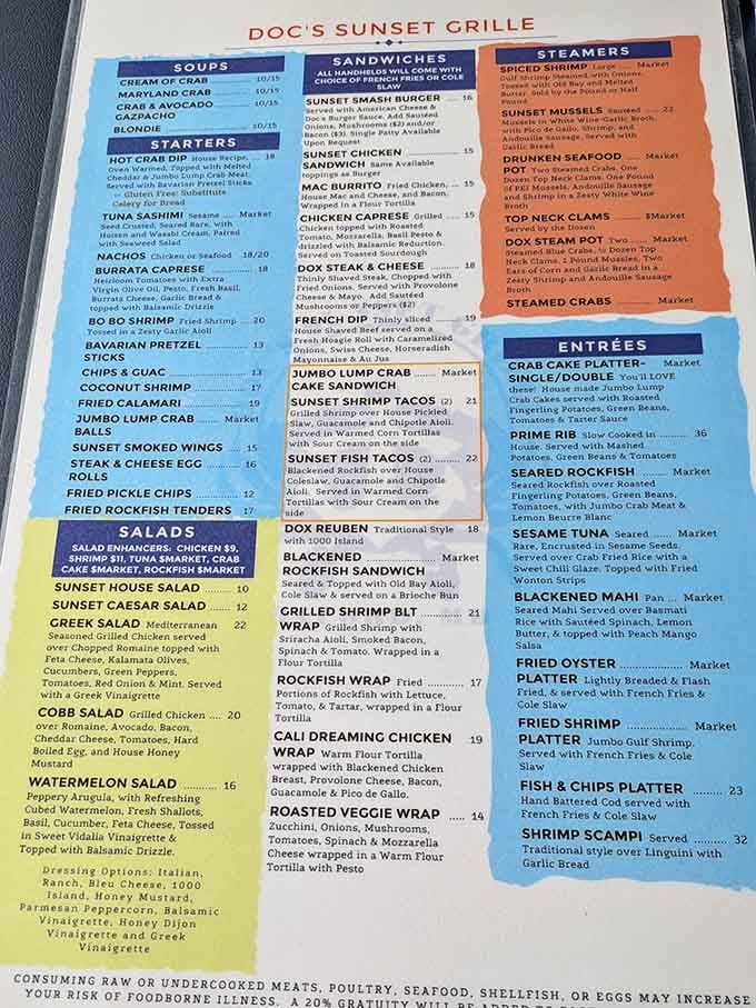 When a menu requires this much reading, you know you're in for some serious decision-making paralysis.