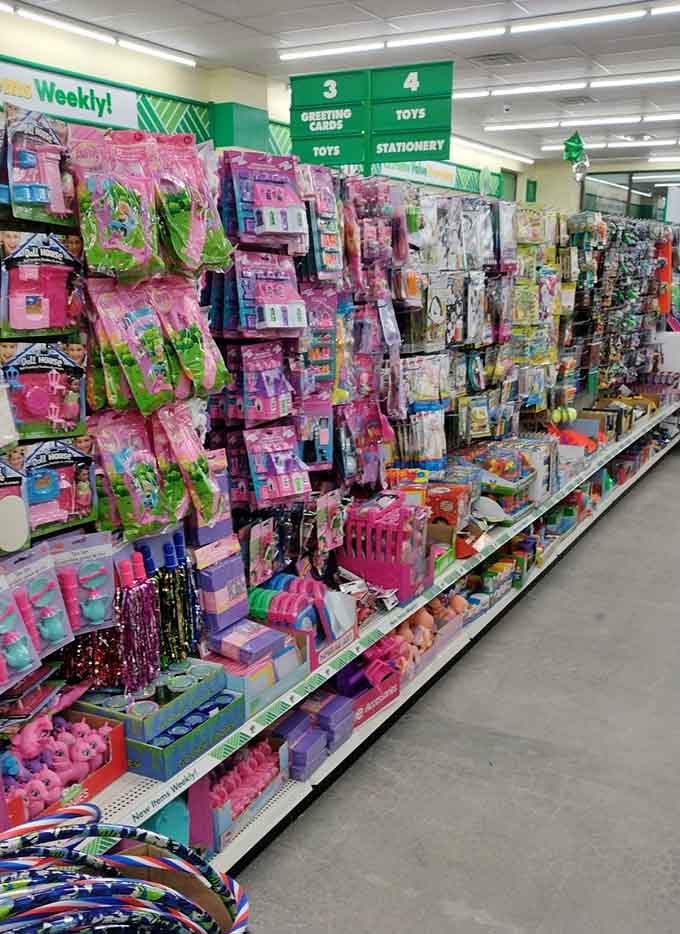 Pink paradise alert: This toy section could outfit an entire birthday party without requiring a second mortgage.