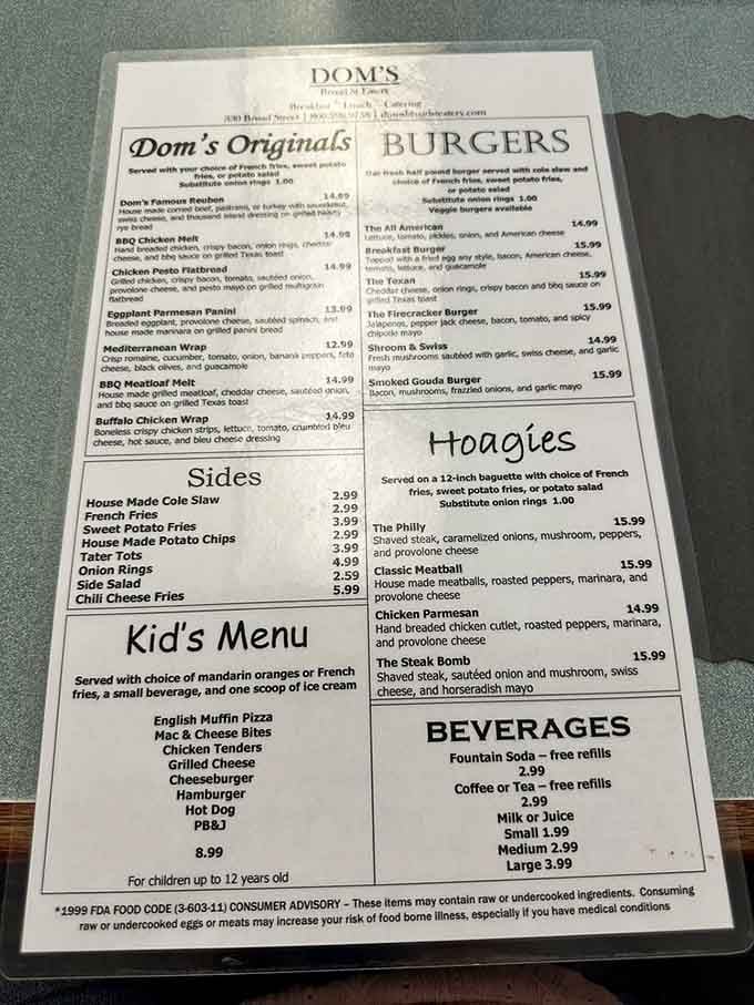 This menu reads like a greatest hits album of comfort food, with enough variety to satisfy every craving.