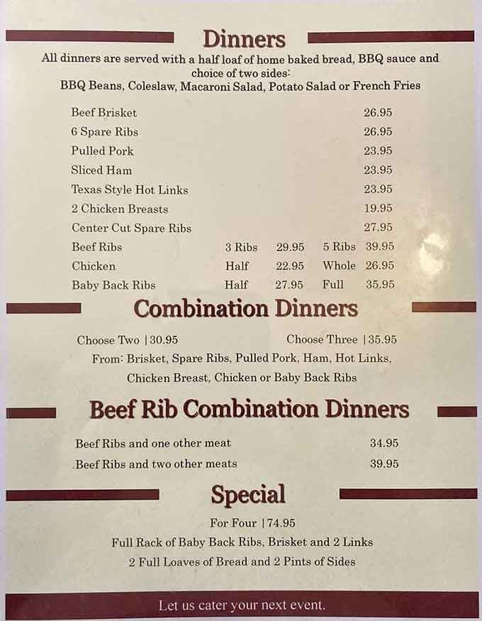 Decisions, decisions: the menu offers enough smoked meat combinations to make any carnivore weep with joy.