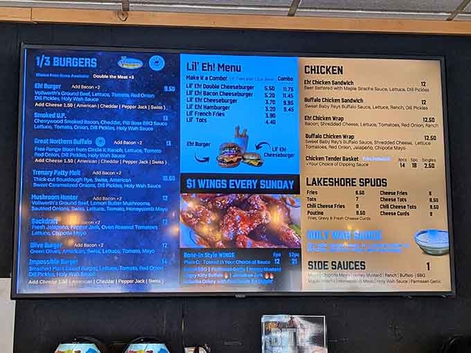 When a menu board proudly announces "$1 wings every Sunday," you know someone understands what the people really want.