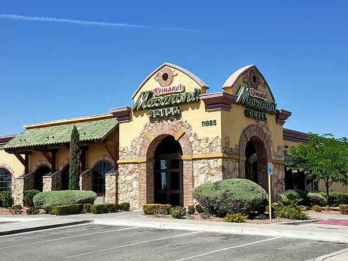 Romano's Macaroni Grill brings Italian comfort to the desert, because even border towns need good breadsticks sometimes.